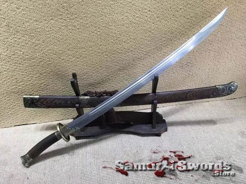 Chinese Dao 1095 Folded Steel with Rosewood Scabbard - Samurai Swords Store