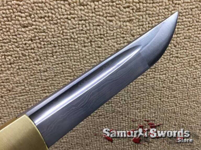 Shirasaya Tanto 1095 Folded Steel with Rosewood Saya - Samurai Swords Store