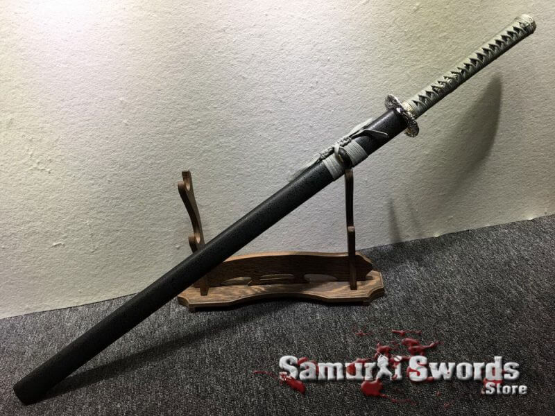 Straight Blade Ninjato T10 Clay Tempered Steel with Hadori Polish ...