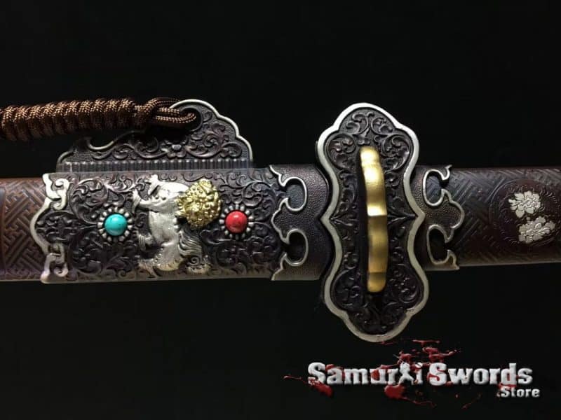Chinese Jian Sword San Mai Multiple-refined T10 Folded Clay Tempered ...
